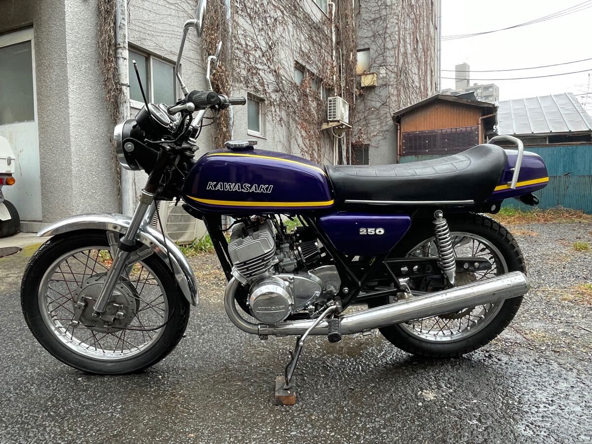 【全体的に状態が悪い】☆1円スタート☆ 250SS S1 マッハ レストアベース 部品取り車 クランキングOK 検 500SS 750SS 400SS 350SS KH250 KH400 S2 ...