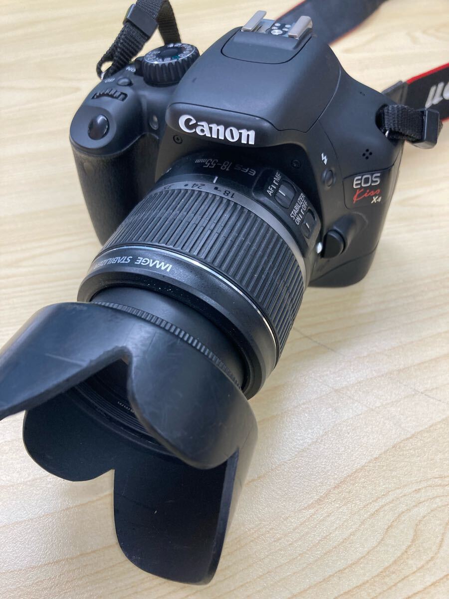 【やや傷や汚れあり】Canon キャノン EOS Kiss X4 ボディ デジタルカメラCanon Zoom Lens EF-S 18-55mm 1:3.5-5.6 IS 58mm レンズの ...