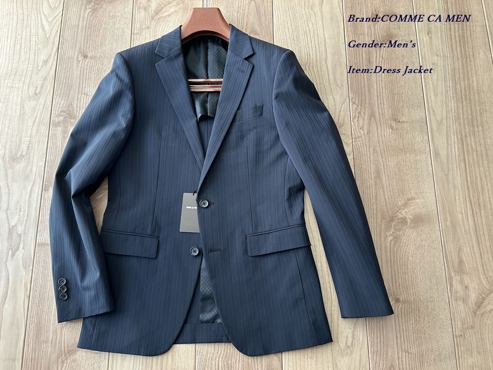 【目立った傷や汚れなし】超美品【コムサメン COMME CA MEN】 ウール素材 シングル2ボタン 濃紺 スーツ (メンズ) sizeS ネイビー ストライプ柄 27RMS5955の落札情報 ...