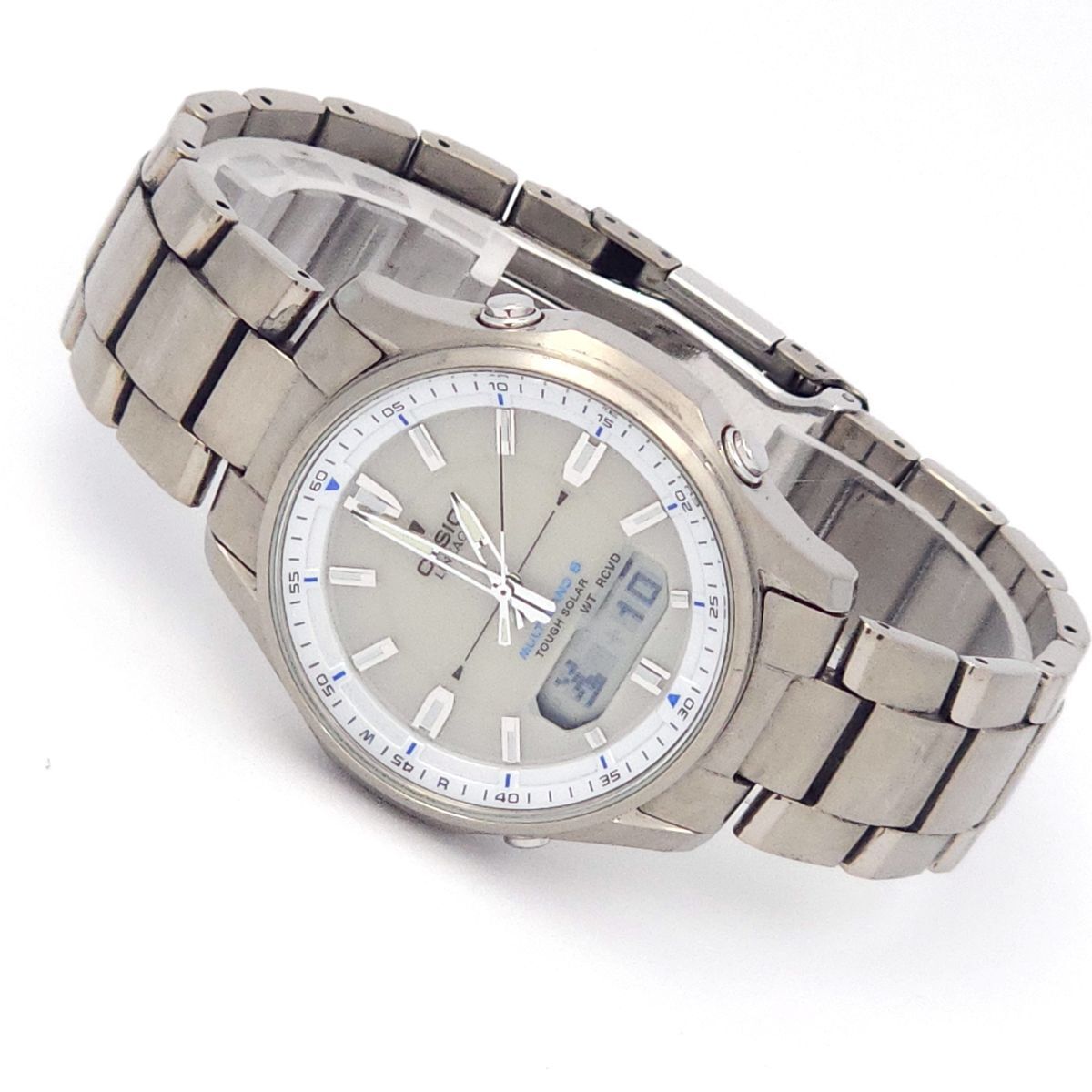 【やや傷や汚れあり】1円 CASIO カシオ リニエージ LCW-M100T ソーラー電波 動作品 チタニウム KN02110T（DD 109 ...