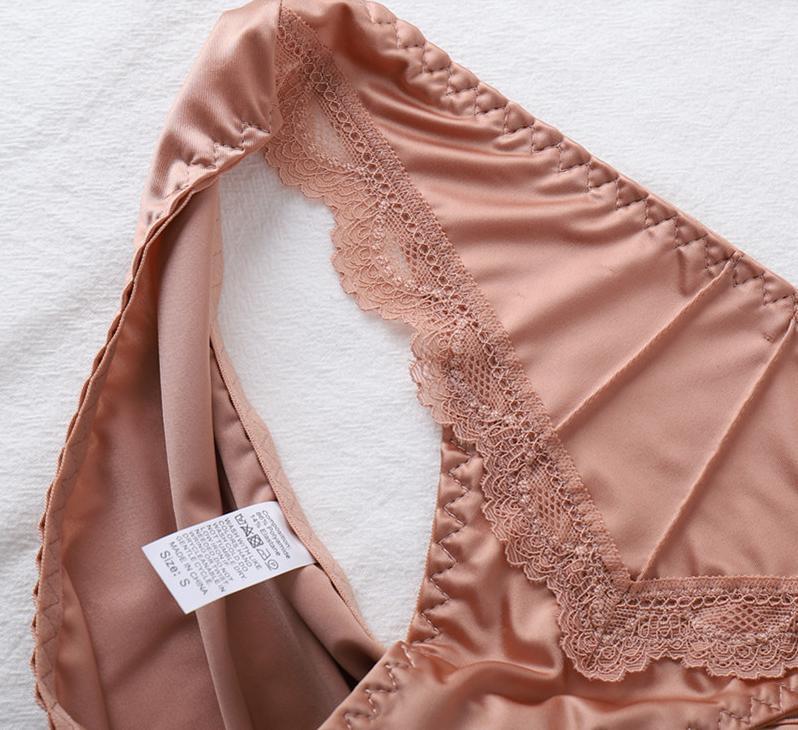 【未使用】159C-BB(2色セット)M サテン 光沢 パンティー アイス シルク 高級 モチーフ セクシー ショーツ ランジェリー ...