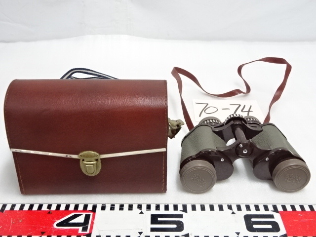 【やや傷や汚れあり】clo NIPPON KOGAKU 日本光学 Mikron 8X 35 7° Coated 双眼鏡 革ケース付 ミクロン ...