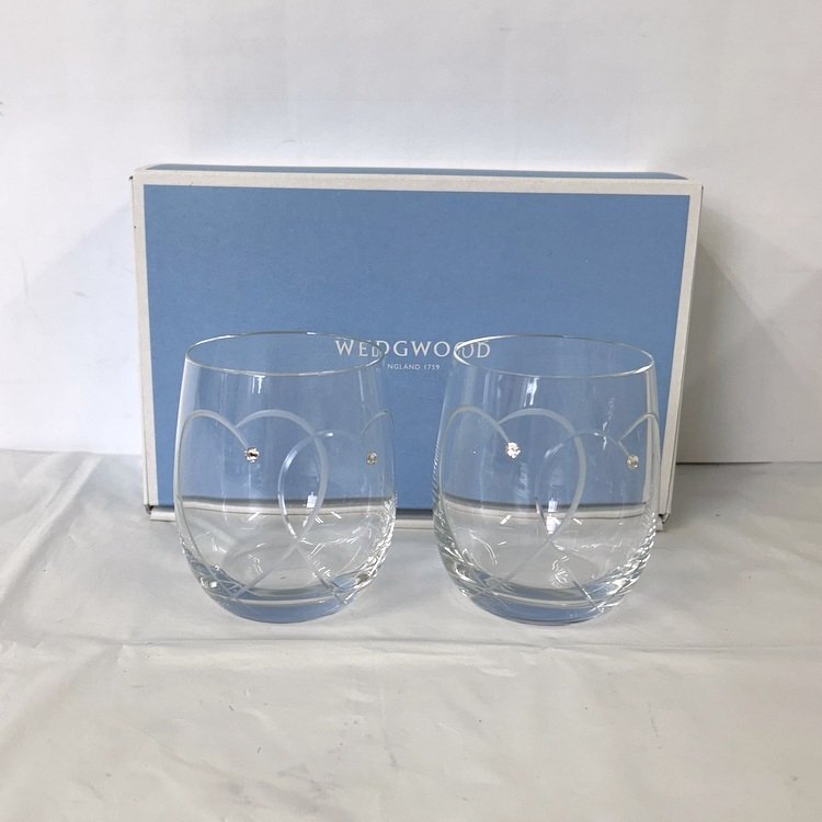 【未使用に近い】 【WEDGWOOD/ウェッジウッド】プロミシス トゥーハーツ タンブラー ペア 食器 グラス 箱付き 美品/kb4040の ...