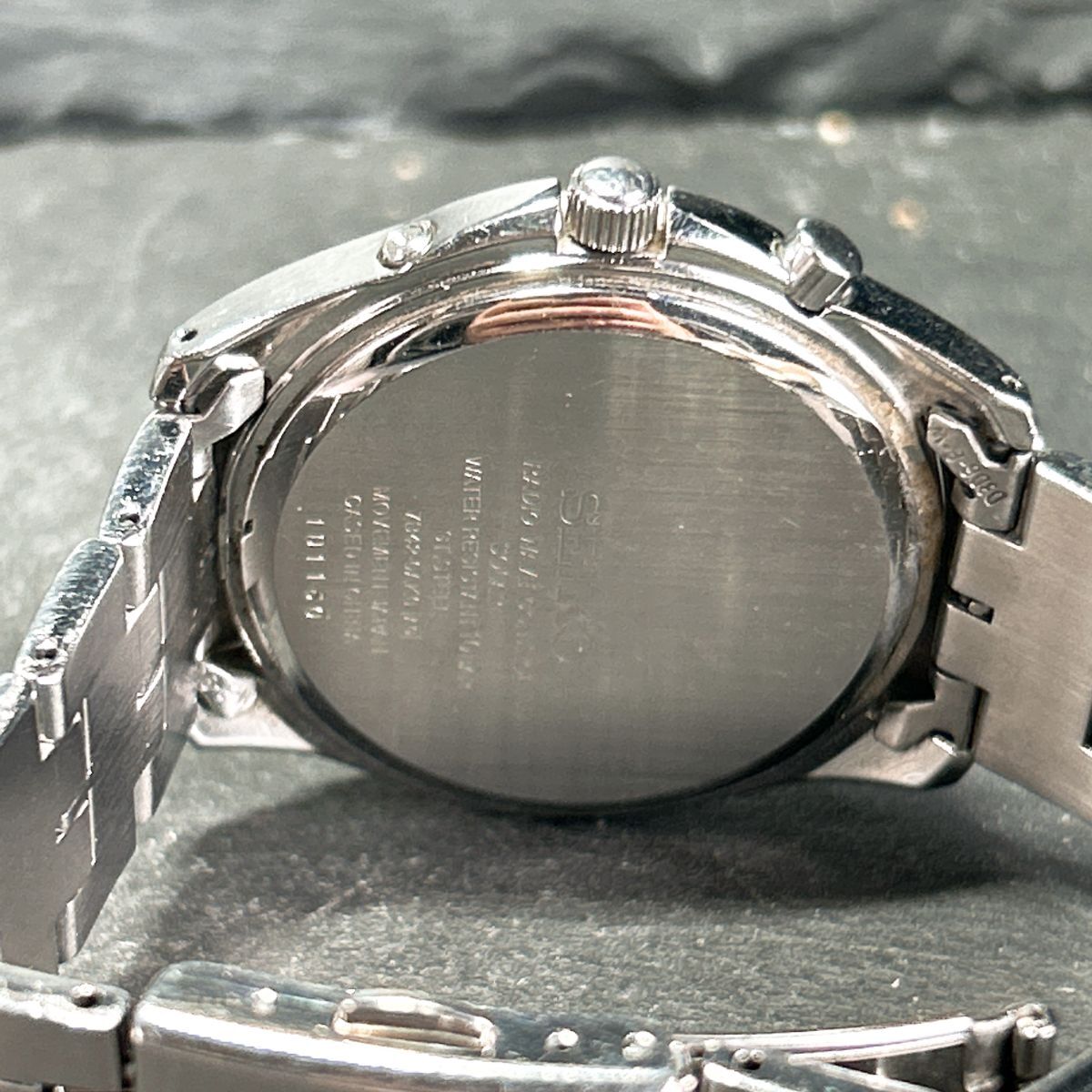 【目立った傷や汚れなし】美品 SEIKO セイコー DOLCE ドルチェ 7B22-0AK0 腕時計 電波ソーラー アナログ カレンダー ...
