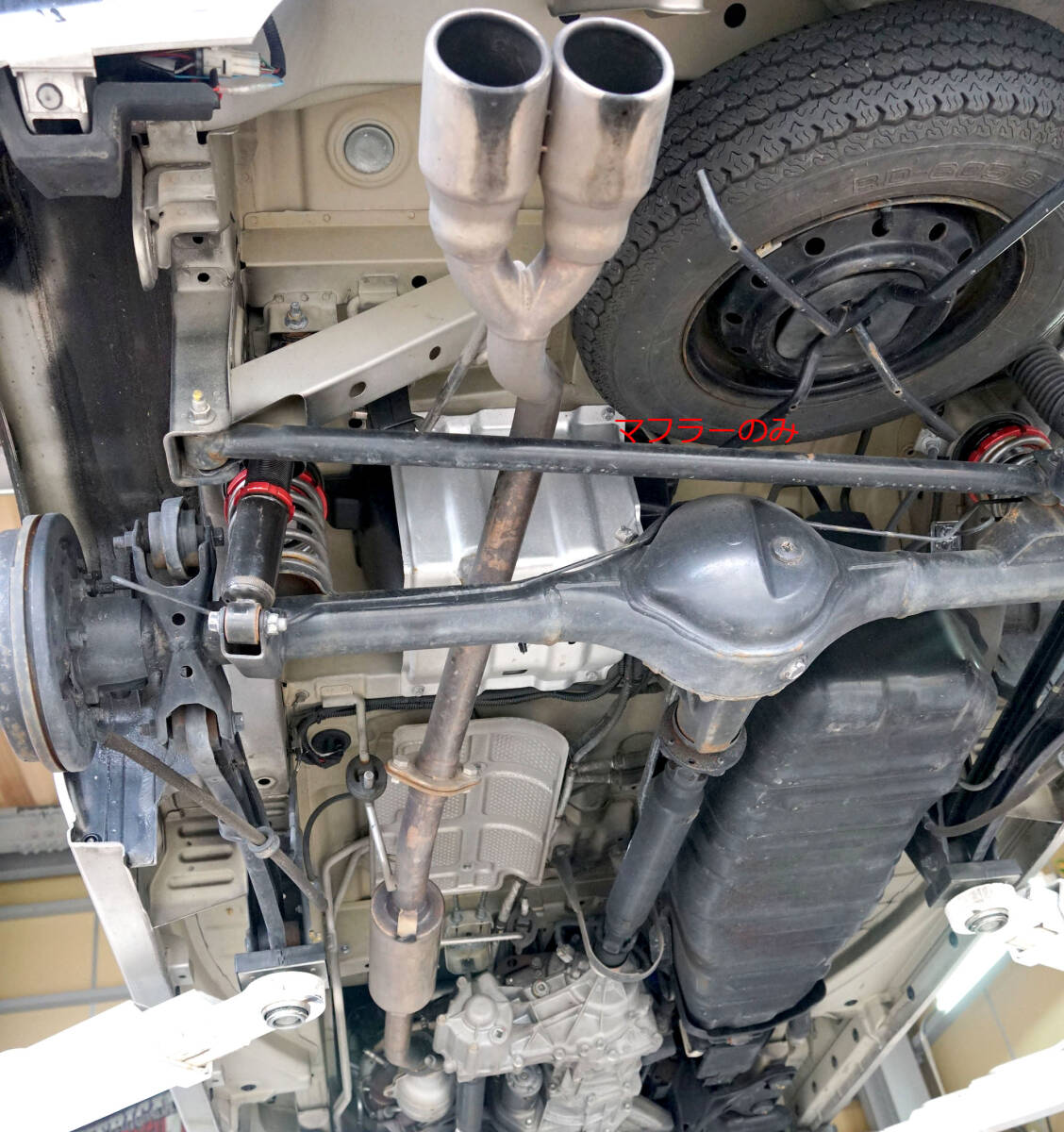 【全体的に状態が悪い】ウイルズウィン エブリイ DA64V DA64W ターボ車用 2WD 4WD AT MT対応 ステンレス ツインマフラー WIRUSWIN ワゴン エブリィ エブリー ...