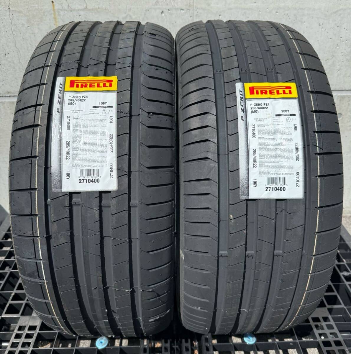 【未使用】2024年製 在庫有 未使用 ピレリ ピーゼロ PZ4 285/40R22 285/40-22 106Y(MO) 22インチ PIRELLI P ZERO PZ4 2本セット 送料込 ...