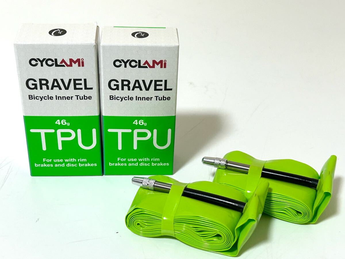 【未使用】【送料無料】CYCLAMI TPUチューブ 700×32-47C 仏式バルブ長45mm 新品2個セット《グラベルロード/シクロクロス ...