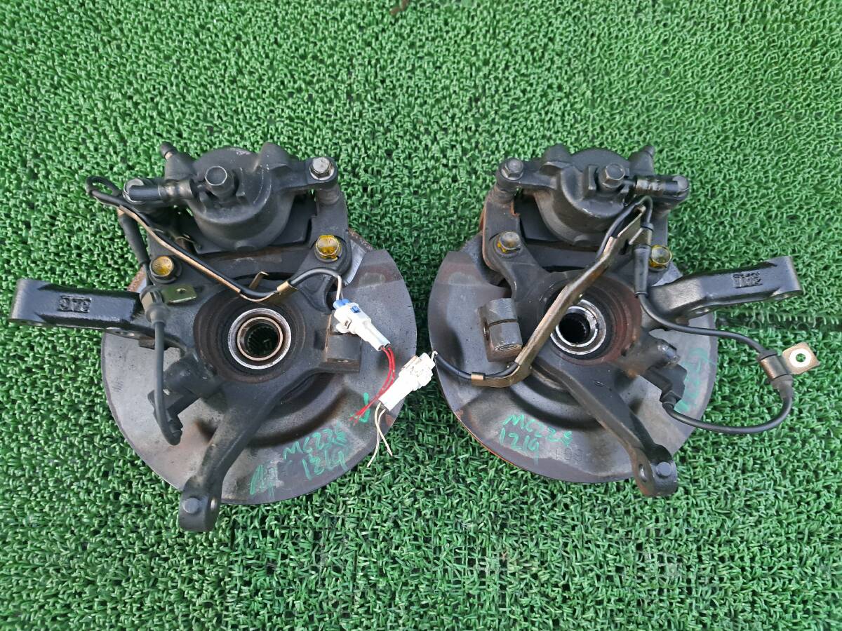 【やや傷や汚れあり】1219 ターボ ワゴンR MC11S MC12S MC21S MC22S フロント ハブ ナックル 左右セット ブレーキキャリパー ローター 左 右 ABSセンサーの落札 ...