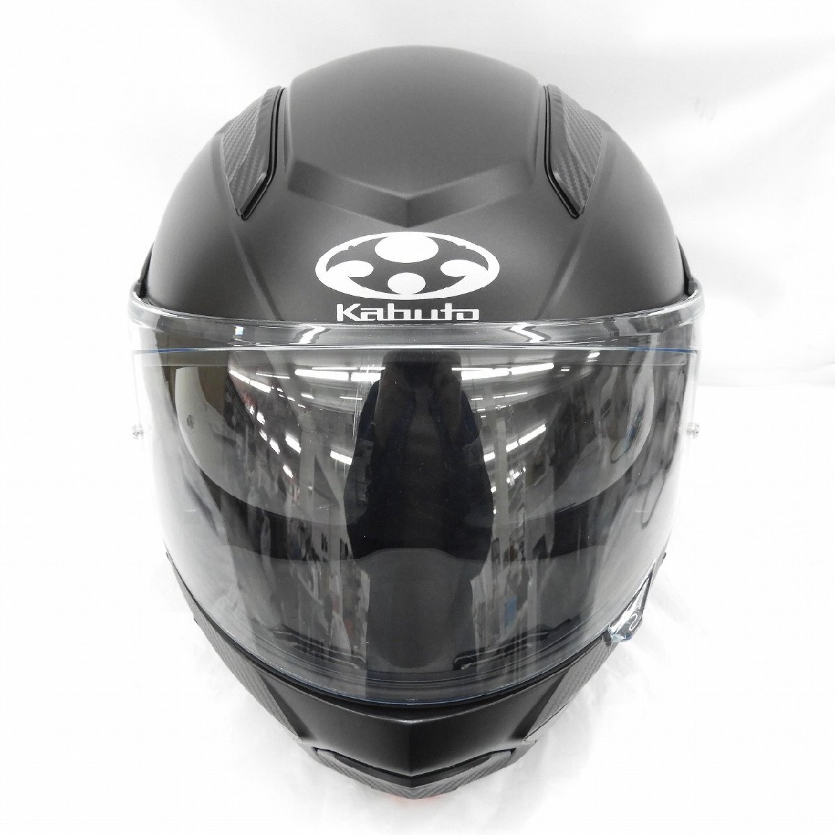 【目立った傷や汚れなし】【美品】OGK Kabuto OGKカブト フルフェイスヘルメット Ryuki リュウキ フラットブラック サイズ：L(59‐60cm) 11854067 0525の ...