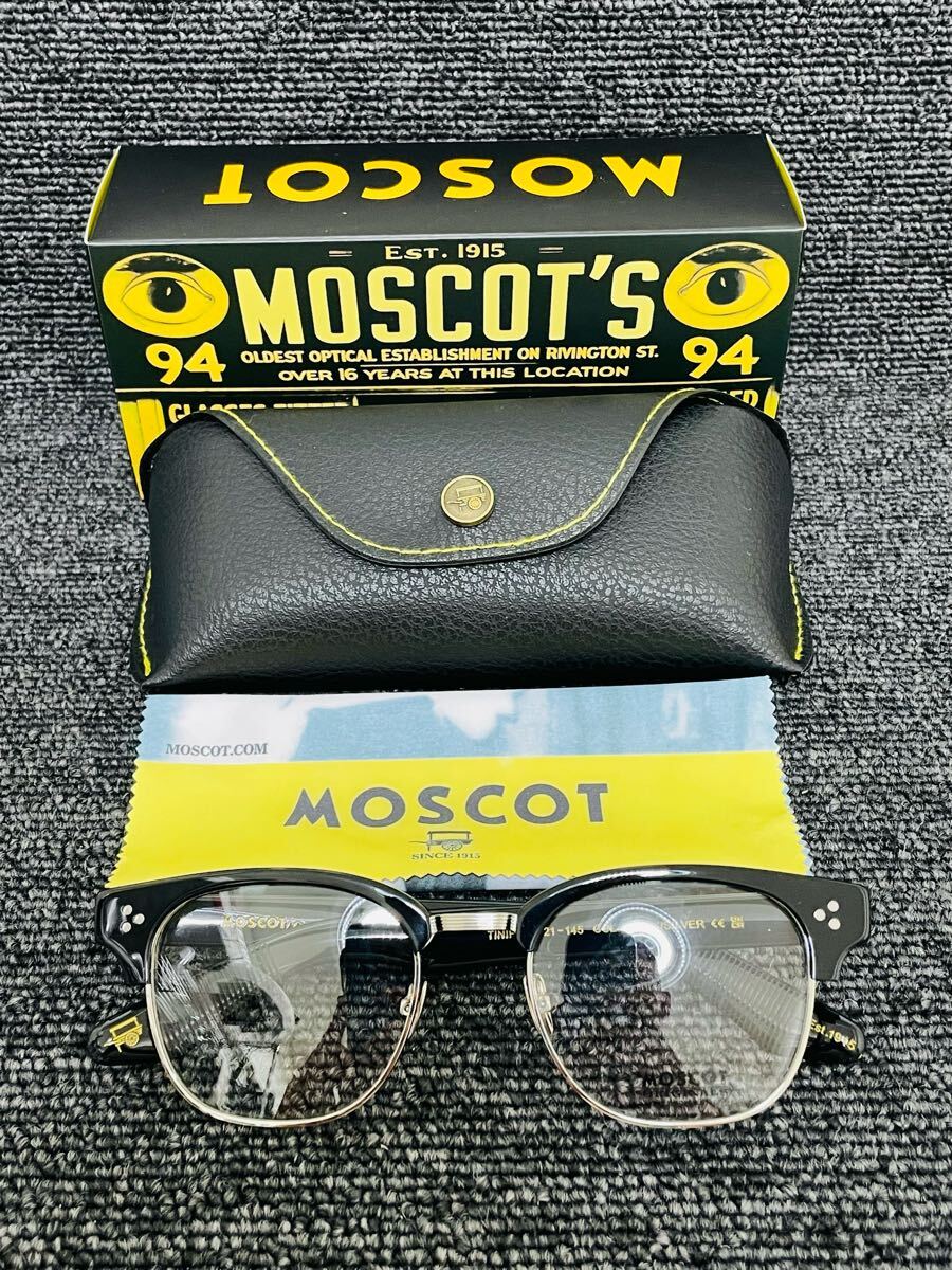 【未使用】【MOSCOT】モスコット TINIF 眼鏡フレーム 48-21-145 COL.BLACK/SILVER ブロウタイプ サーモント 人気モデル オシャレ 伊達眼鏡の落札情報詳細 ...