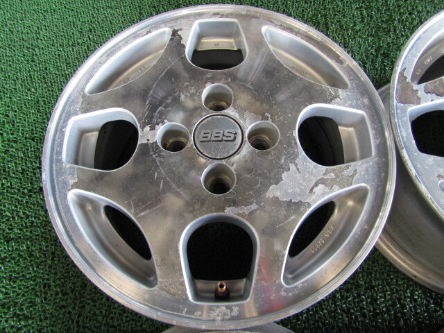 【全体的に状態が悪い】A5503 BBS RP 402 14インチ 6J+35 100-4H 4本セット ジャンク 修正ベース ゴルフ(1～3 ...