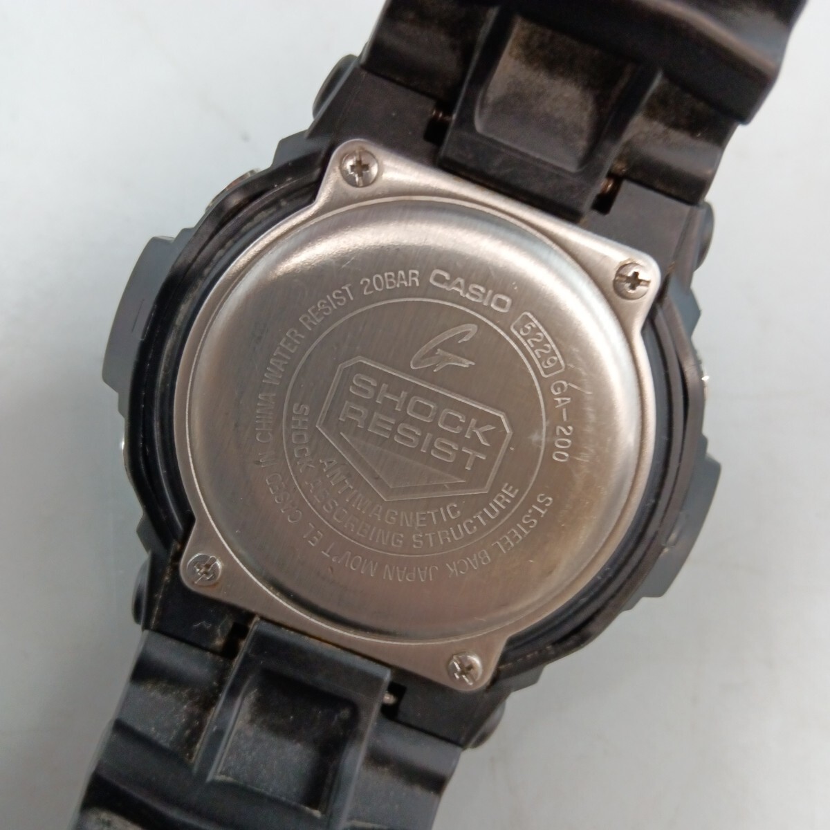 【やや傷や汚れあり】B CASIO カシオ 腕時計 G-SHOCK GA-200 ブラック 5229の落札情報詳細 - Yahoo ...