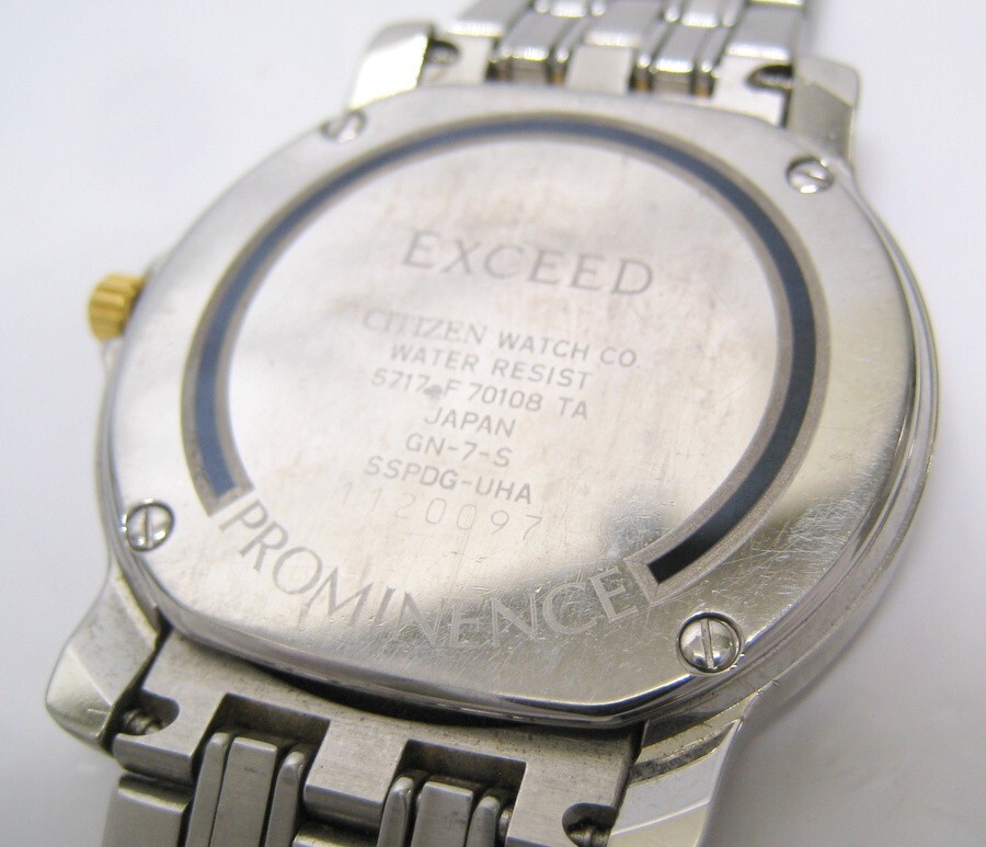 【やや傷や汚れあり】1000円スタート 腕時計 CITIZEN シチズン エクシード プロミネンス 5717-F70108TA クオーツ QZ ...