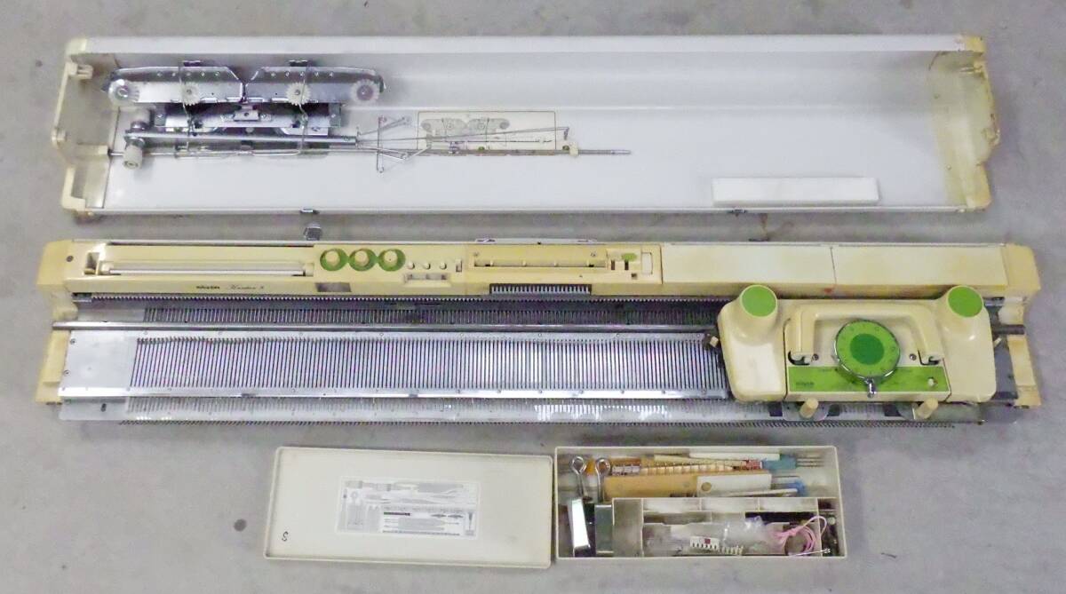 【やや傷や汚れあり】Y2154# 動作未確認 編機 シルバー編機 パンチカード カンタン8 SK328 編み機 SILVER brother ...