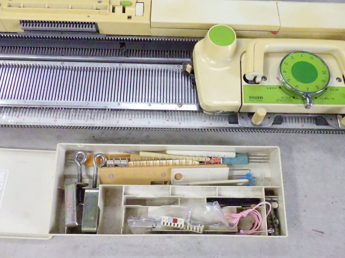 【やや傷や汚れあり】Y2154# 動作未確認 編機 シルバー編機 パンチカード カンタン8 SK328 編み機 SILVER brother ...