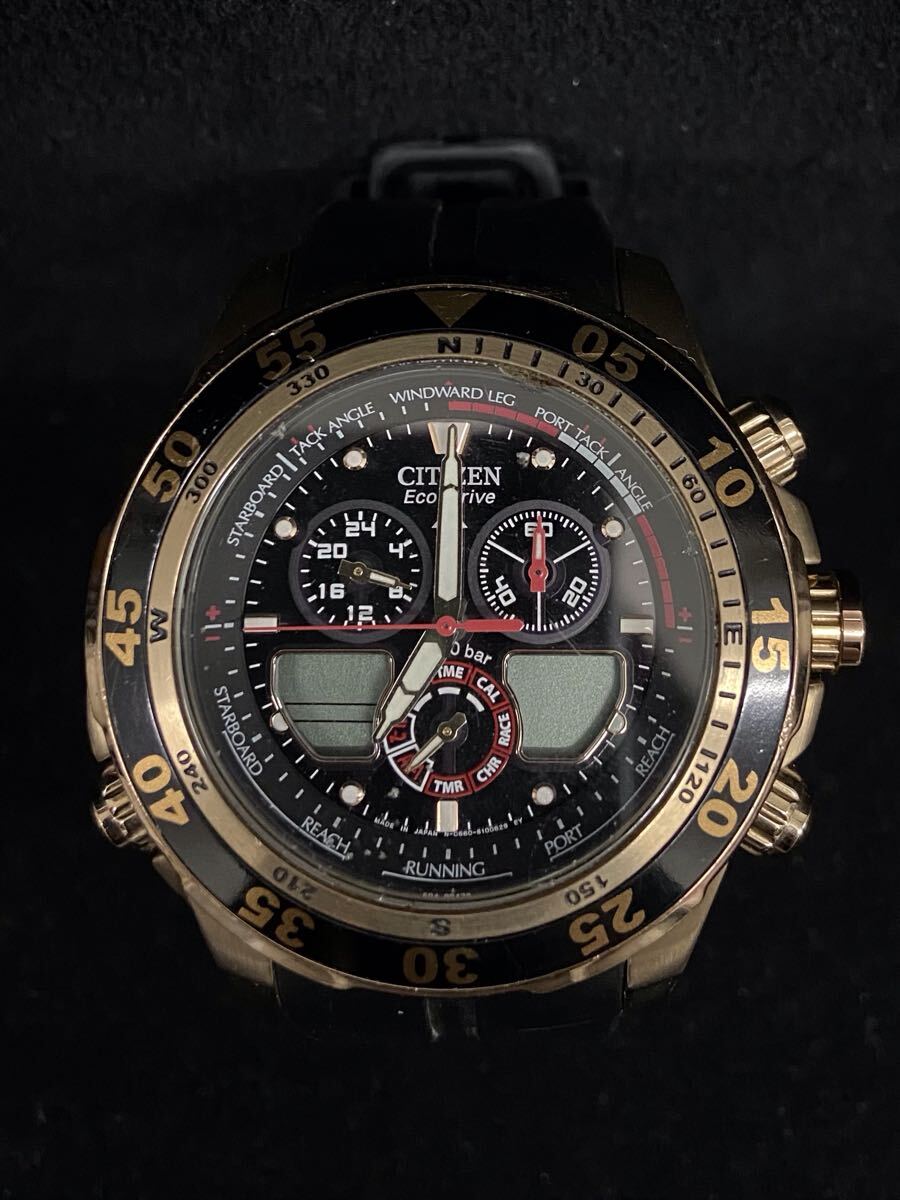【やや傷や汚れあり】C552★CITIZEN シチズン PROMASTER プロマスターエコドライブ C660-S067634 GN-4-S ...