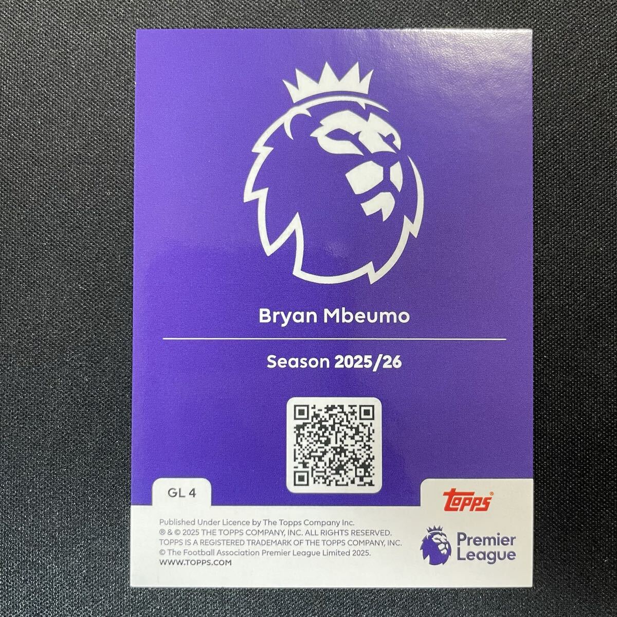 【目立った傷や汚れなし】2025-26 Topps EPL Gold Lion Bryan Mbeumo Brentford ブライアン・ムベ ...