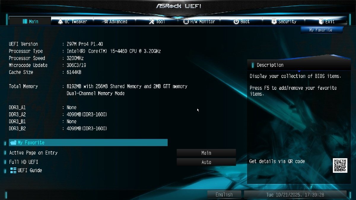 【やや傷や汚れあり】ASRock Z97M Pro4 P1.40ベース Win11/Core i5-4460[M9321]の落札情報詳細 ...