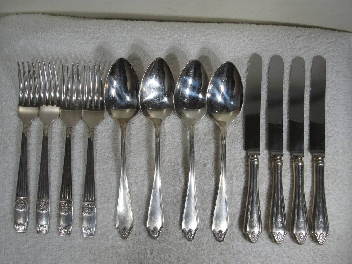 【目立った傷や汚れなし】銀製品 MEIDI-YA E,P,E,S COMMUNTTY スプーン/重さが70g /ナイフ70g／フォーク70g EP NICKEL SILVER 中古美形の落札 ...