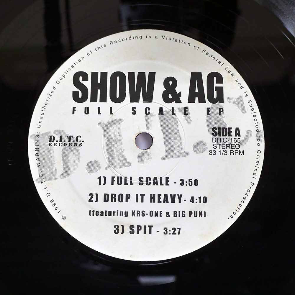 【やや傷や汚れあり】米 US盤 SHOWBIZ & A.G./FULL SCALE EP/D.I.T.C. DITC165 12の落札情報詳細 ...