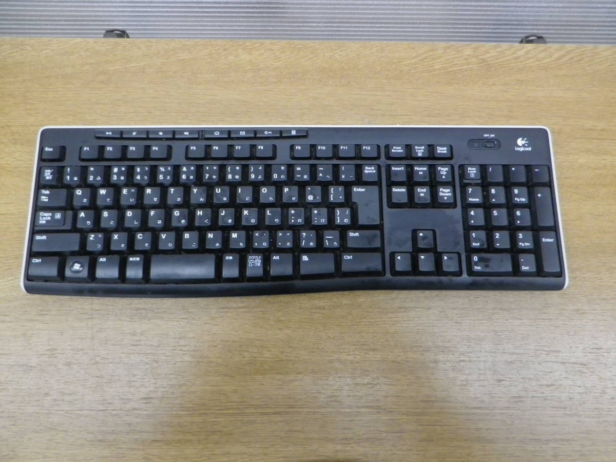 【5412】Logicool Y-R0015 ロジクール ワイヤレスキーボード ブラック キーボード 入力装置 ジャンク コレクションの落札 ...