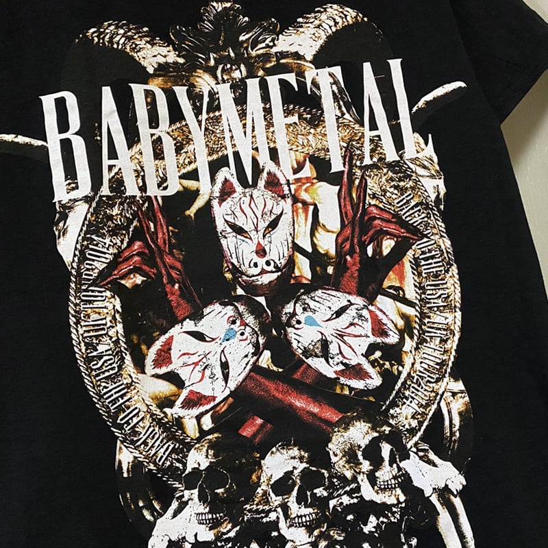 【新品】新品 海外オフィシャル BABYMETAL ベビーメタル 3FOX MASKS TEE Tシャツ MASK 3フォックス マスク ...