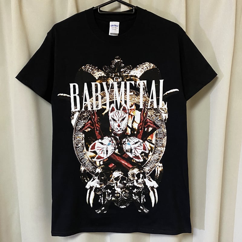 【新品】新品 海外オフィシャル BABYMETAL ベビーメタル 3FOX MASKS TEE Tシャツ MASK 3フォックス マスク ...