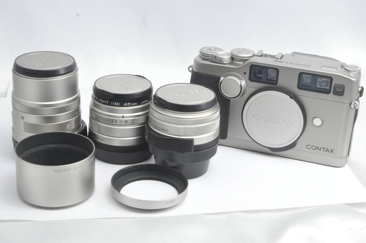 【ジャンク扱い】361☆コンタックス ジャンク扱 CONTAX G1 Planar 1:2 45mm/Biogon 2,8 28mm/Sonnar 2,8 90mm/TLA200/TLA140 ...