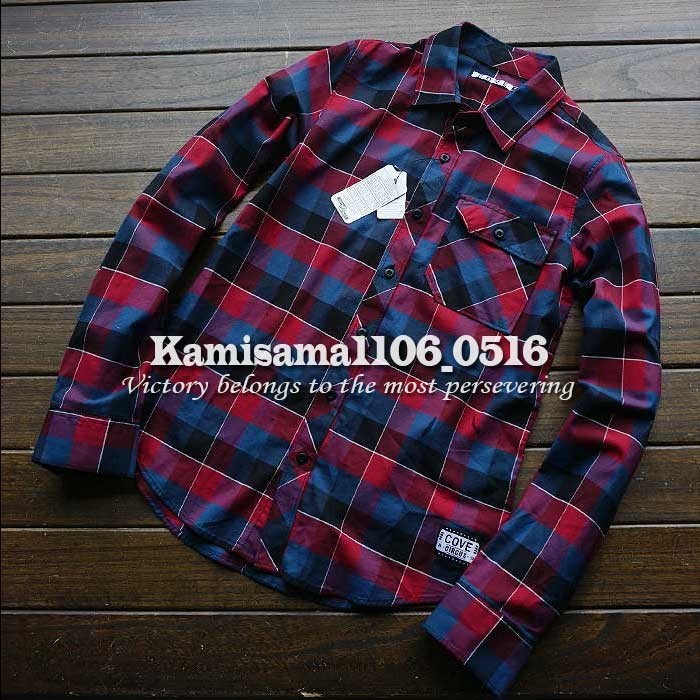 【新品】G2046※L COVE デザイナーズ ディテールGOOD コットン マルチ チェック 春夏 スプリング 長袖シャツの落札情報詳細 ...