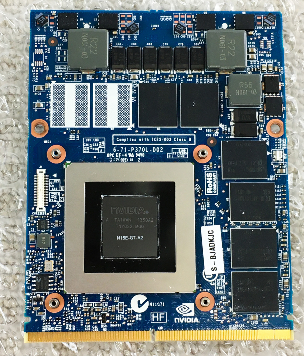 ★ジャンク品★ノートPC用GPU GeForce GTX 870M N15E-GT-A2 6GB NVIDIA エヌビディアの落札情報詳細 ...
