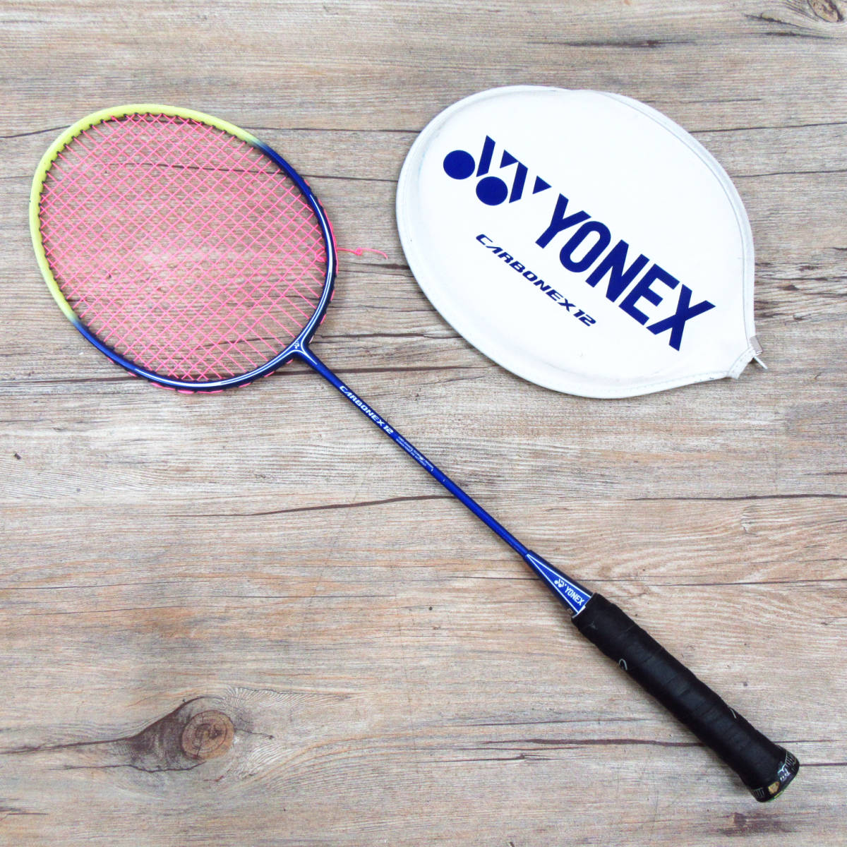 YONEX ヨネックス CARBONEX12 カーボネックス バトミントン ラケット 2U-G4S ガット カバー付 北TK3の落札情報詳細 - ヤフオク落札価格検索 オークフリー