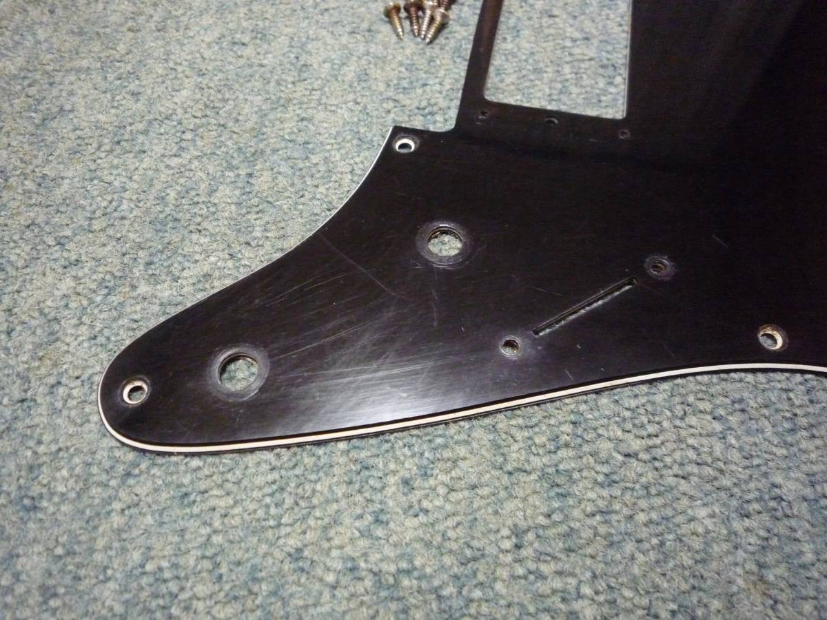 【レア】 1984年製 FERNANDES FST-80 用 Pickguard Black 3PLY SSH 8点留め FRT用 ...