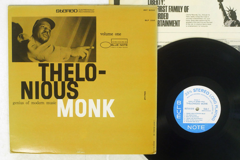 米 青白LIB THELONIOUS MONK/GENIUS OF MODERN MUSIC VOLUME 1/BLUE NOTE BST ...