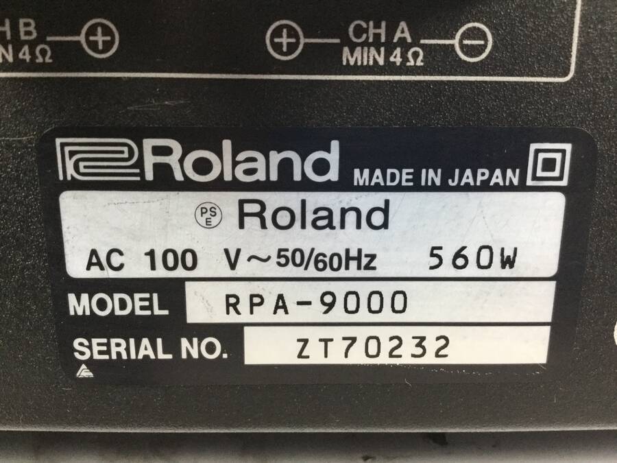 Roland RPA-9000 PAアンプ STEREOモードにてinput入力の出力を確認済み★現状品の落札情報詳細 - Yahoo!オークション落札価格検索 オークフリー