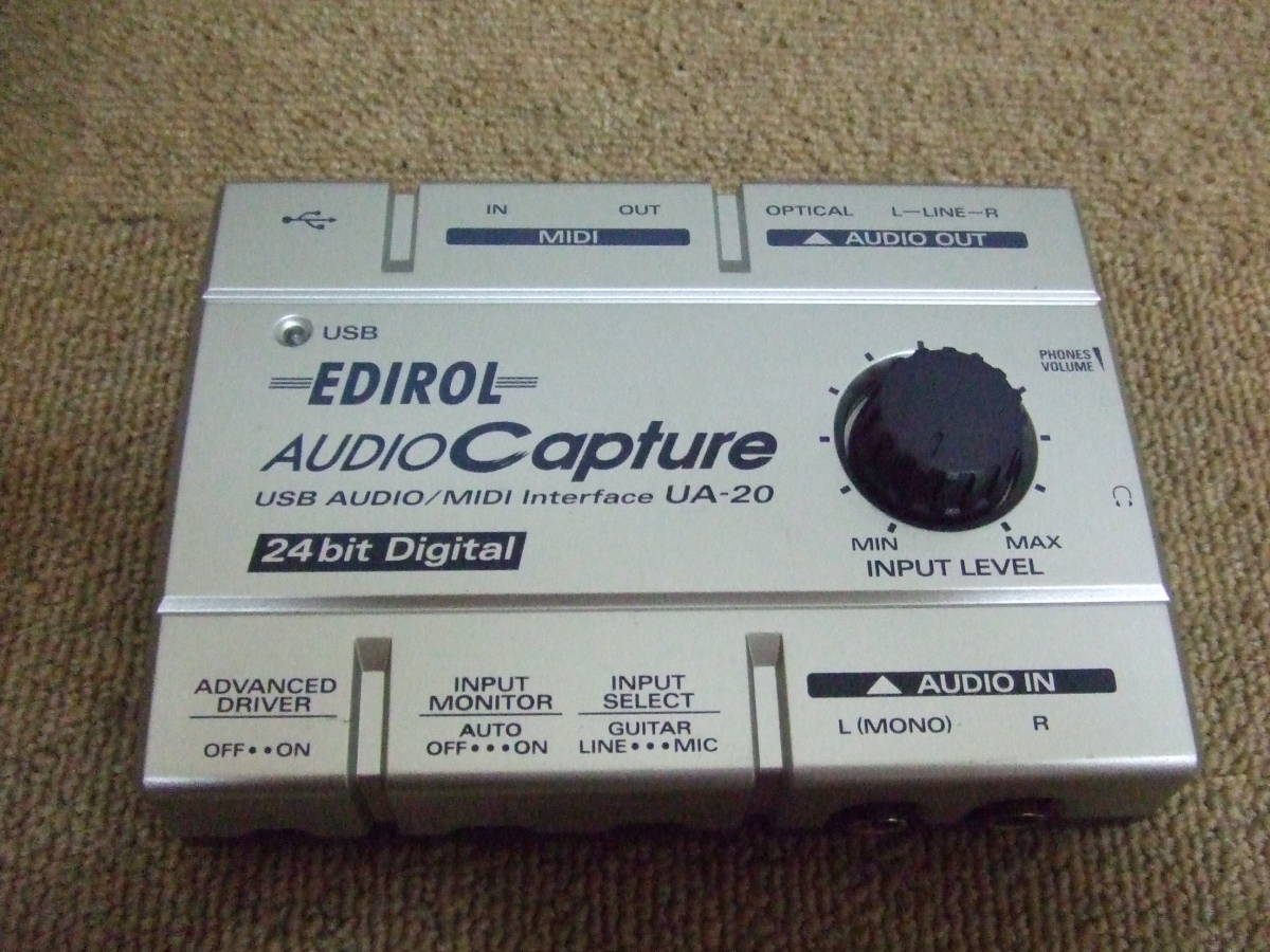 S566 EDIROL USB AUDIO/MIDI AudioCapture Interface UA-20 中古 未確認 現状品の落札情報 ...