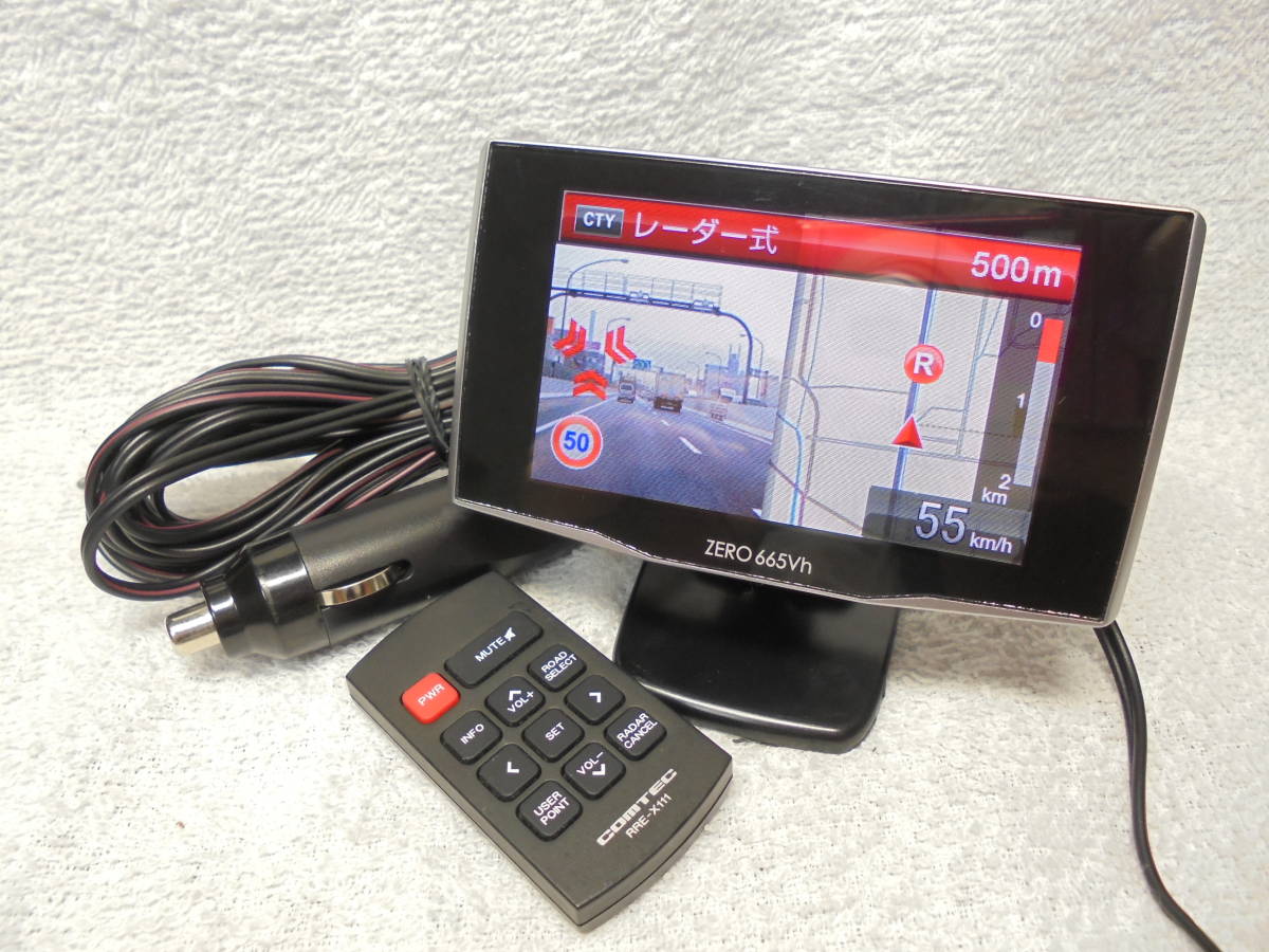 2021/5月版データ コムテック ZERO 665vh レーダー探知機 リモコン付属 動作確認済み の落札情報詳細 - ヤフオク落札価格検索 オークフリー