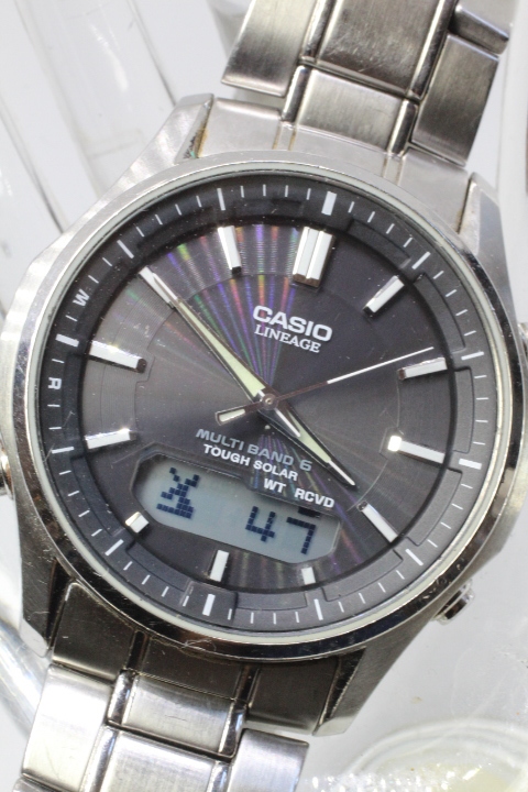 【やや傷や汚れあり】【CASIO LINEAGE】MULTI BAND 6 WAVE CEPTOR TOUGH SOLAR 5 ALARMS ...