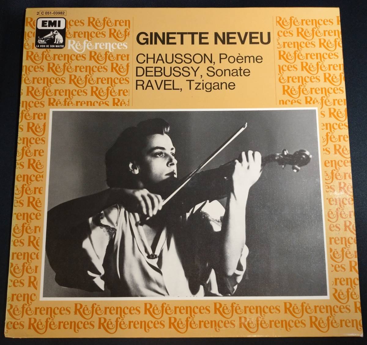 【やや傷や汚れあり】仏LP GINETTE NEVEU/CHAUSSON,DEBUSSY,RAVEL/ジネット・ヌヴー/2C 051 ...