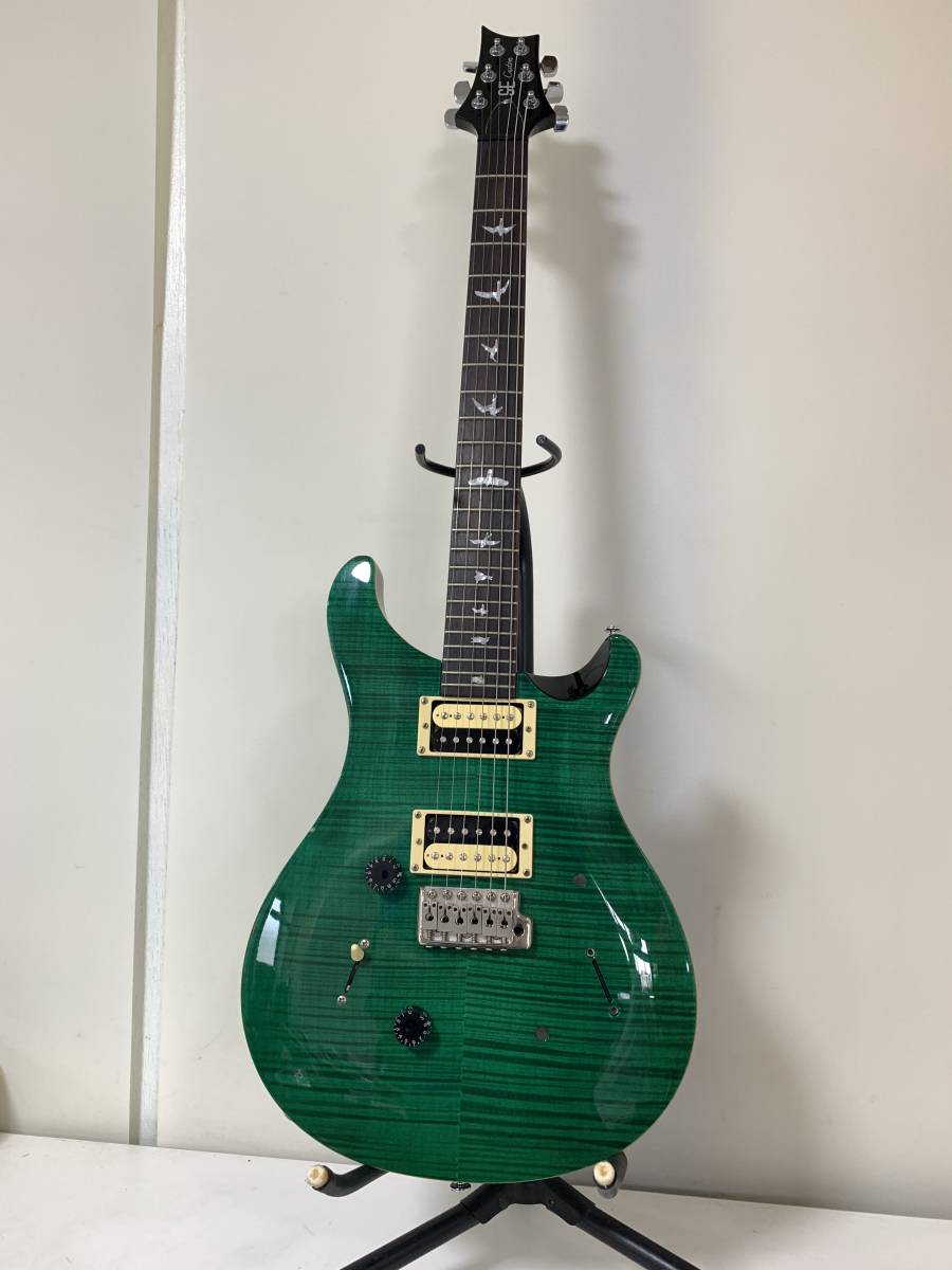 【やや傷や汚れあり】1円スタート！PRS SE custom 24 beveled Maple top レフティー 左利き エレキギター 改造 中古動作品 カスタムベース グリーンの落札情報 ...