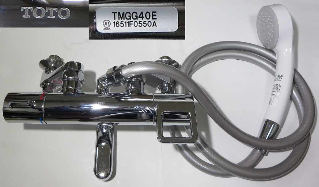 【目立った傷や汚れなし （詳細）】水道 蛇口 壁付サーモスタットシャワー混合栓 TOTO 浴室用 TMGG40E 中古品 中古品 シャワー立無し 1円から 総合評価100以上限定。その5の落札 ...