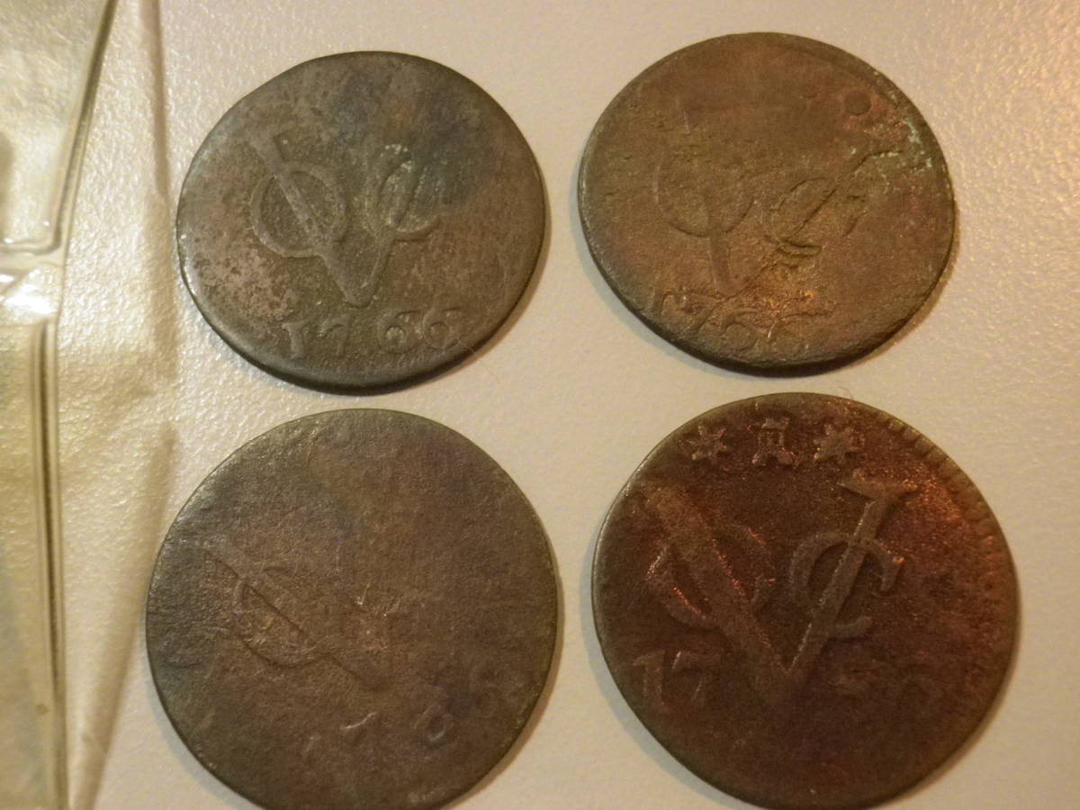 【傷や汚れあり】オランダ領 ジャワ VOC 1766年×3 1785年 （45）の落札情報詳細 - ヤフオク落札価格検索 オークフリー