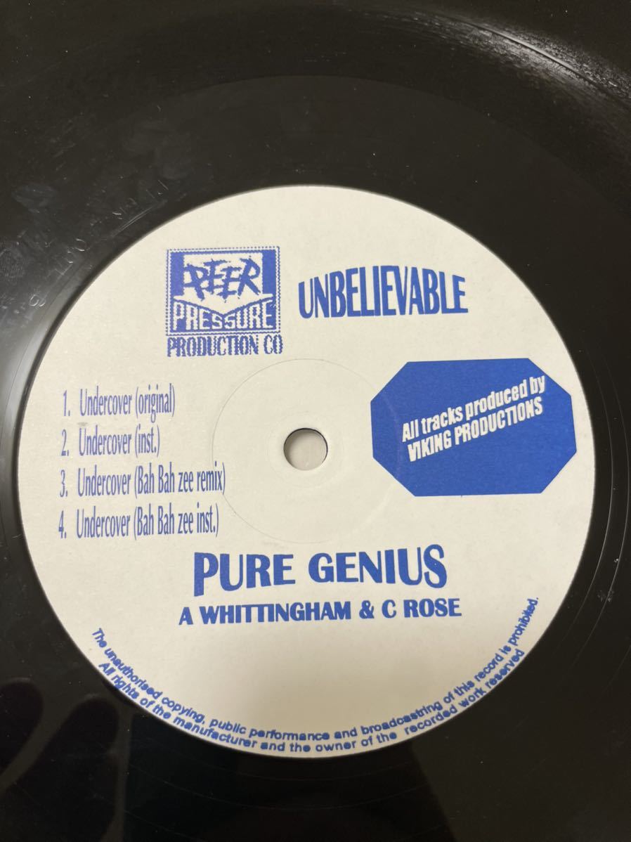 【目立った傷や汚れなし】人気盤！ Pure Genius Unbelievable / Undercoverの落札情報詳細 - ヤフオク落札 ...