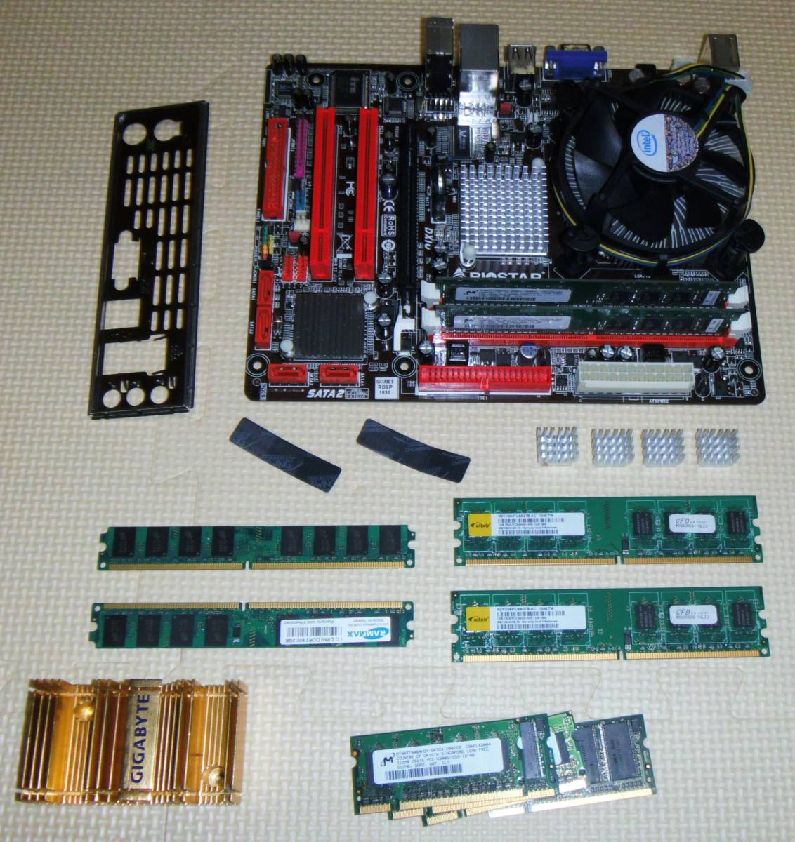 【未使用】MicroATX Biostar G41-M7 バックパネル Celeron メモリ数種 ヒートシンク放熱板 ジャンクセットの落札 ...