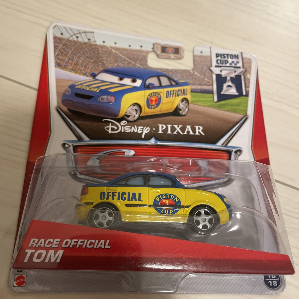 【やや傷や汚れあり】マテル カーズ トム レース オフィシャル Race Official Tom ミニカー キャラクターカー CARS ...
