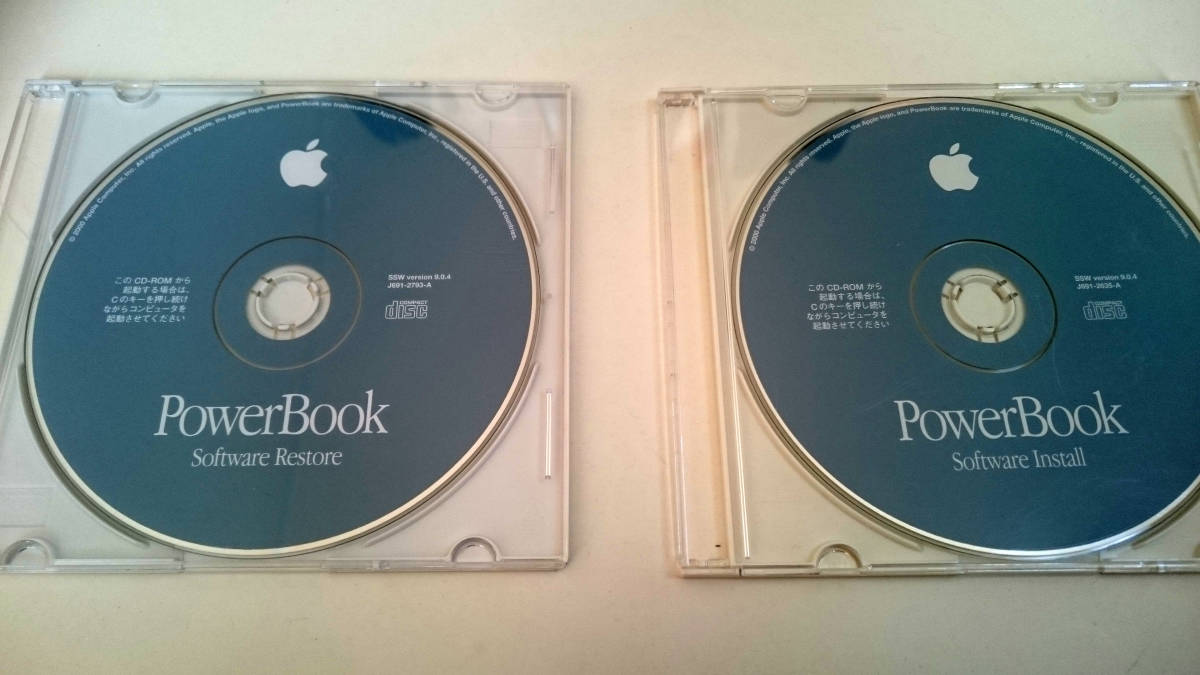 【やや傷や汚れあり】【廃盤・正規品中古】★Apple PowerBook ★OS version 9.0.4★Install／Restore ...