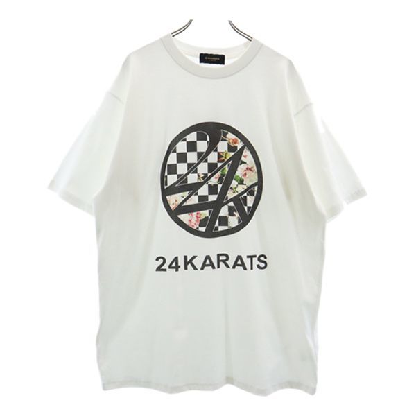 【目立った傷や汚れなし】24カラッツ 半袖 Tシャツ L ホワイト系 24KARATS ロゴ メンズ 220702 メール便可の落札情報詳細 - ヤフオク落札価格検索 オークフリー