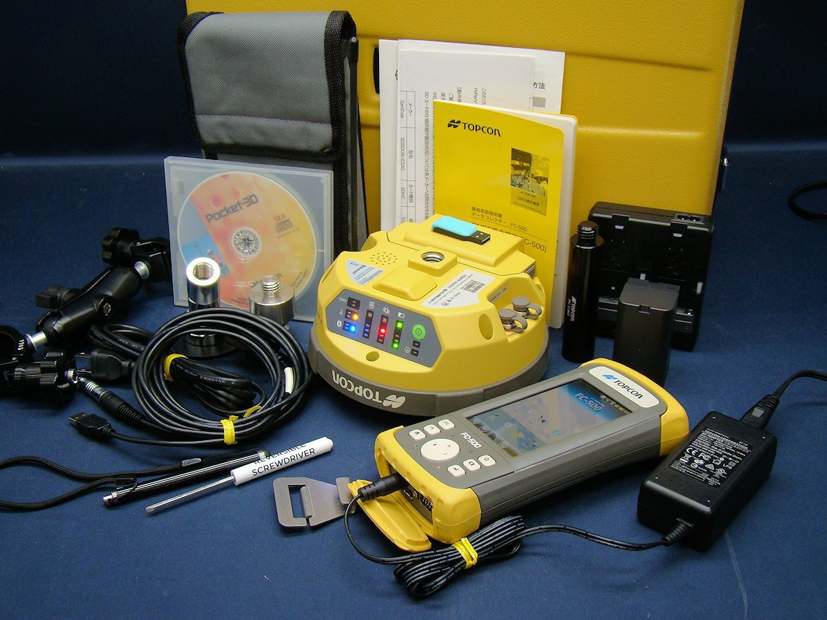 【やや傷や汚れあり】TOPCON HiPerV GGDM-D マルチGNSS受信機 FC-500 データコレクタ トプコン HiPer-V ...