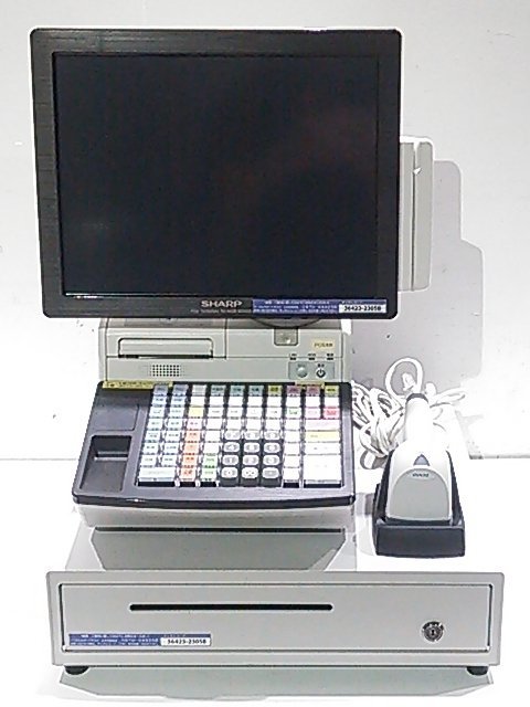 【目立った傷や汚れなし】【美品】SHARP シャープ POSターミナル RZ-A430SS レジスター ガソリンスタンド仕様 動作良好 ...