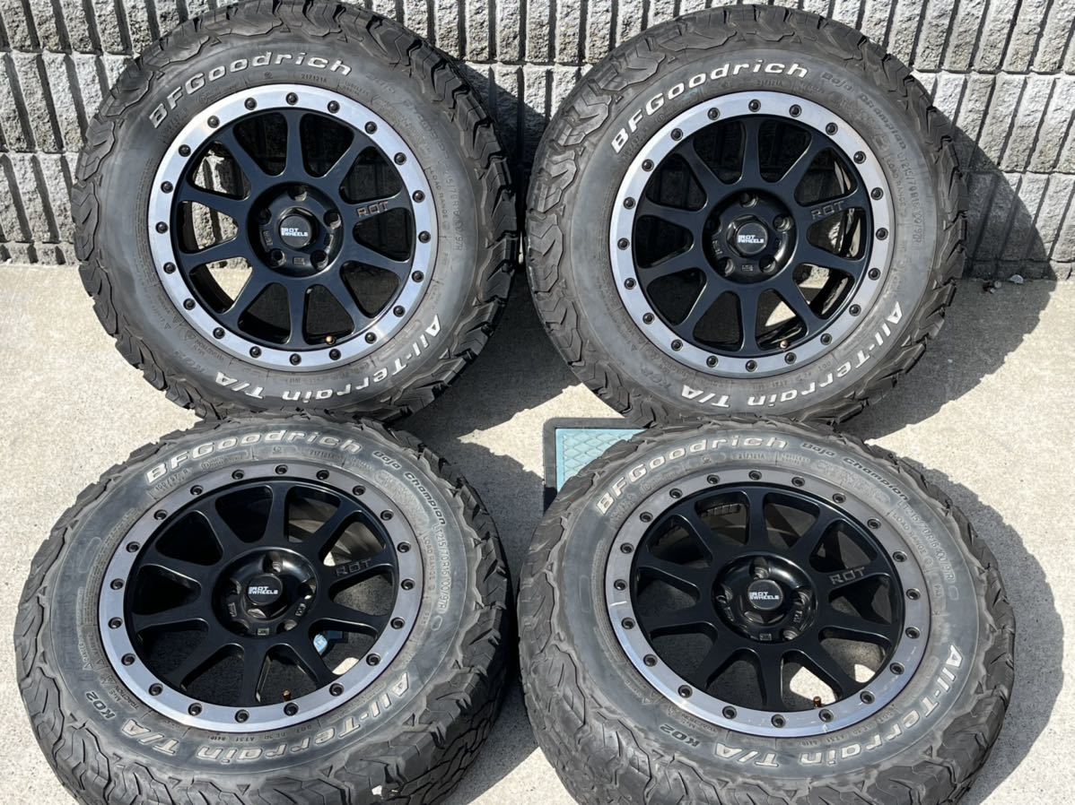 【やや傷や汚れあり】ROT WHEELS 16x7.5j+40 5H114.3 BF Goodrich 215/70R16 デリカ D5 エクストレイル アルファード の落札情報詳細 ...