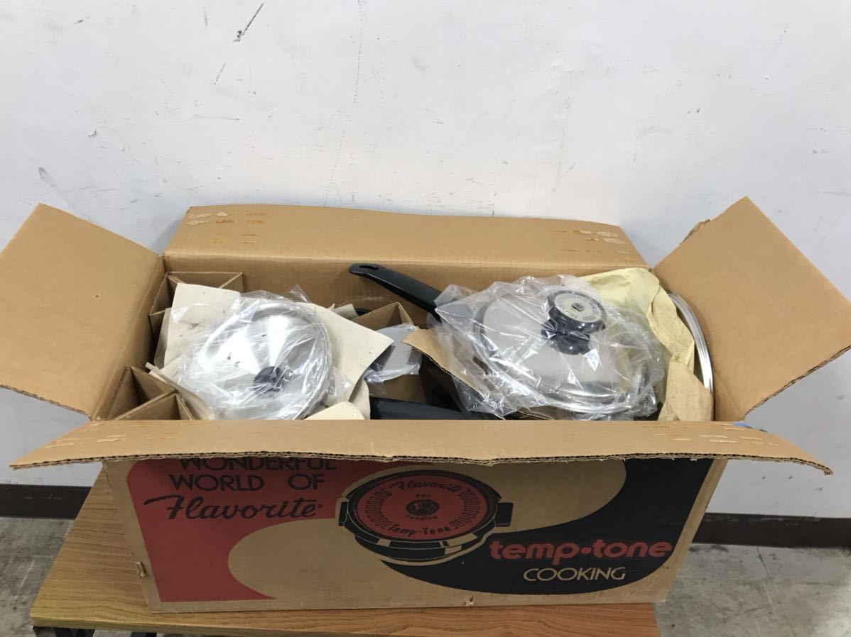 【未使用品、中古品】temp tone テンプトーン flavorite フレバライト 無水鍋 ステンレス鍋セット 両手鍋 片手鍋 リーガル社 ...